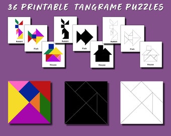Printable Tangrams Puzzle Activity for Preschool and Kindergarten ...