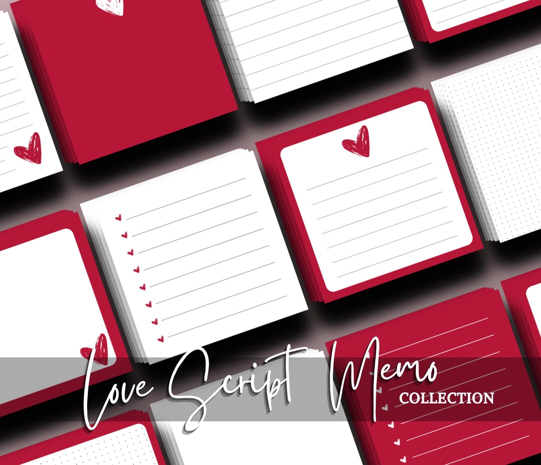 Valentines Day Cute Memo Pads Notepad Printable Stationary Cute ...