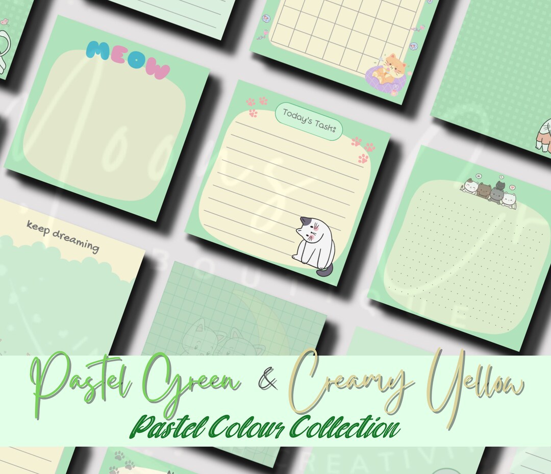 Notepads Printable Memo Pads Stationery Collection Cute Sticky Notepads ...