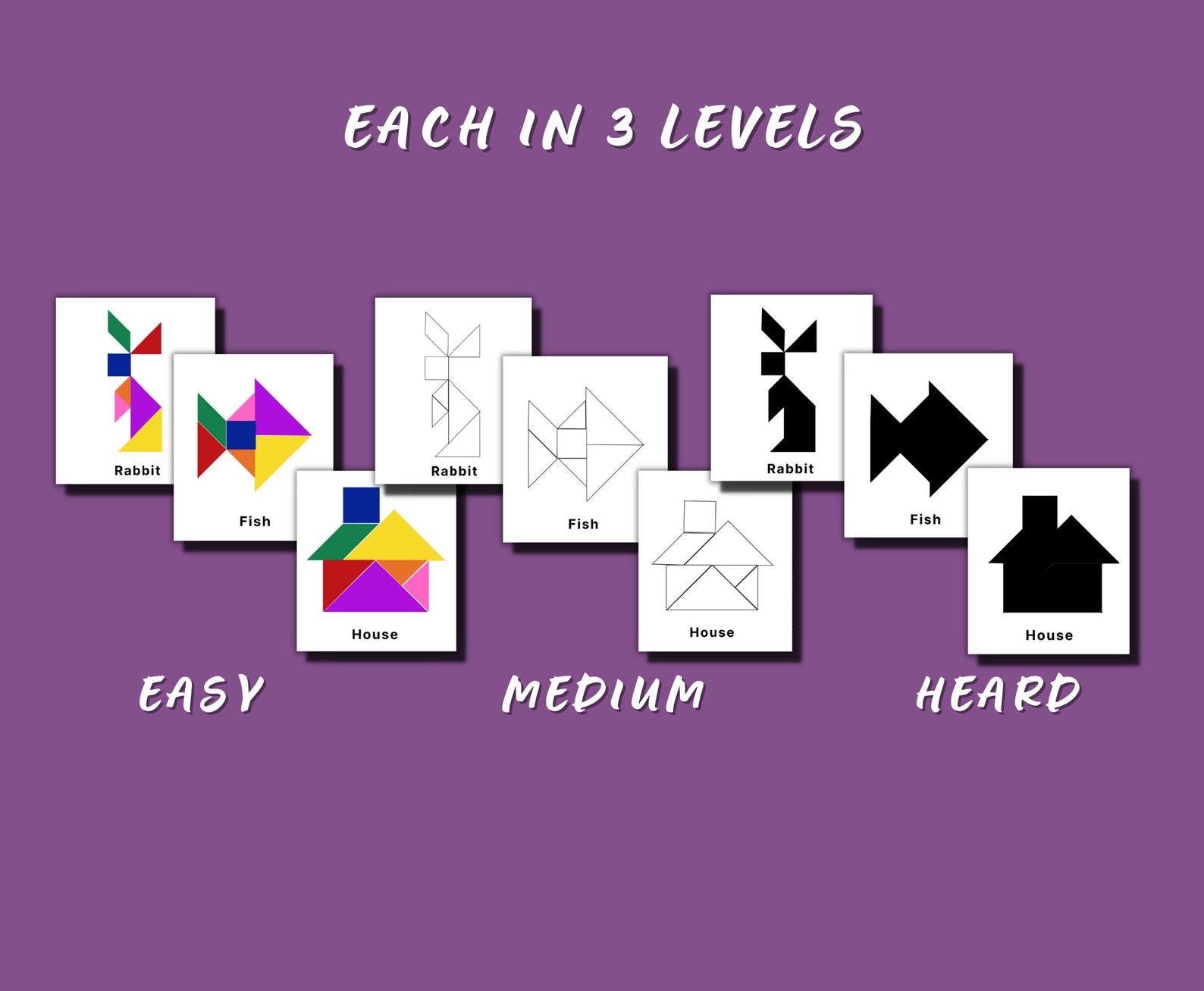 Printable Tangrams/puzzle Activity for Preschool, Kindergarten and ...