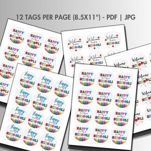 Welcome Back to School Gift Tag, Happy First Day of School Tag, Gift ...