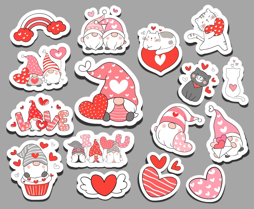 Valentine's Day Sticker Bundle/printable Stickers/valentine's Day ...