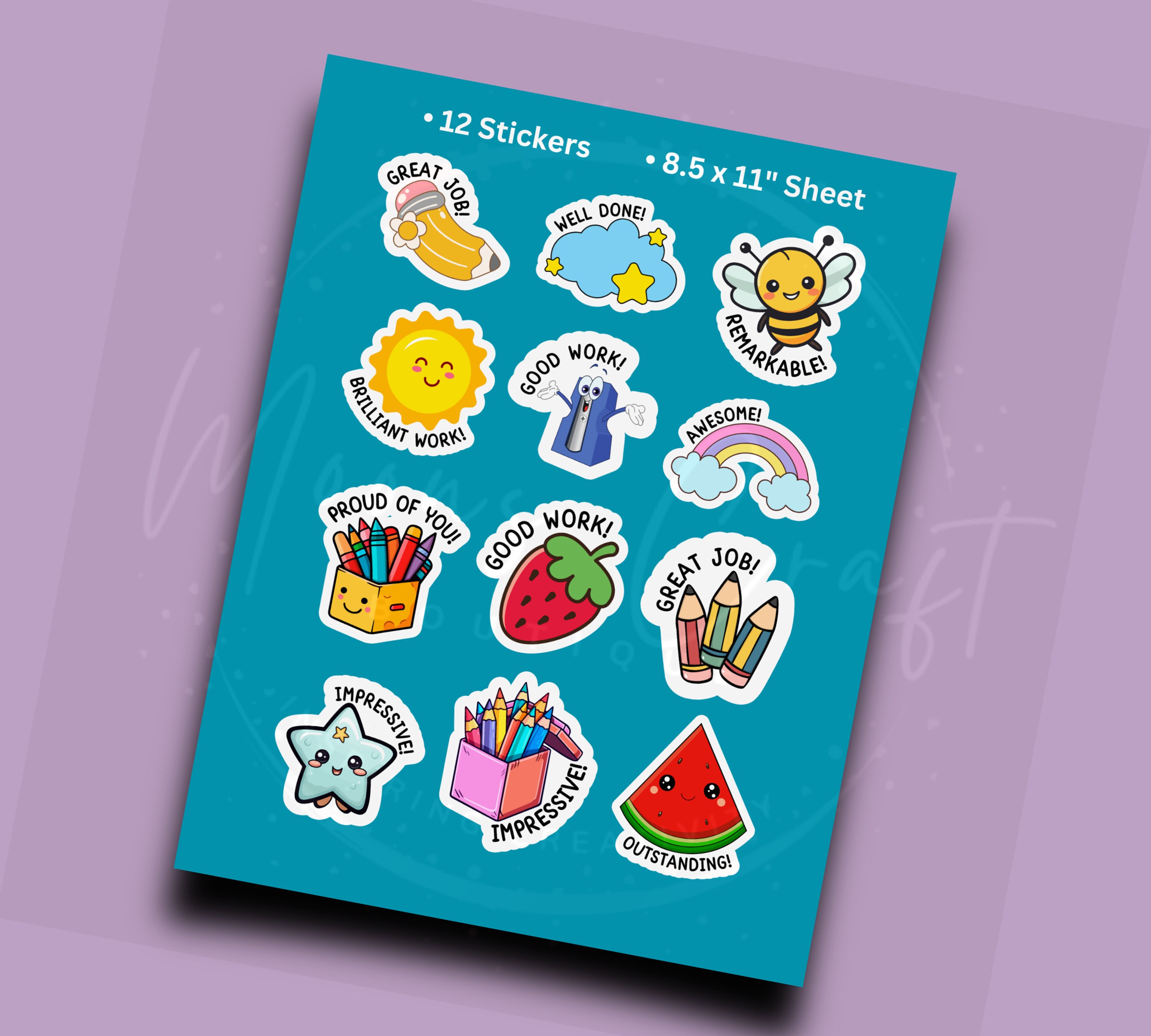 Reward Stickers Motivational Reward Stickers Colorful Fun Sticker Cute ...