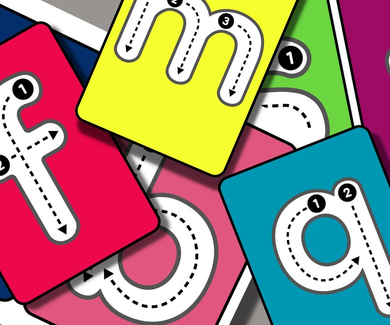 Alphabet Tracing Flashcards, Alphabet Uppercase Letters, Alphabet Cards ...