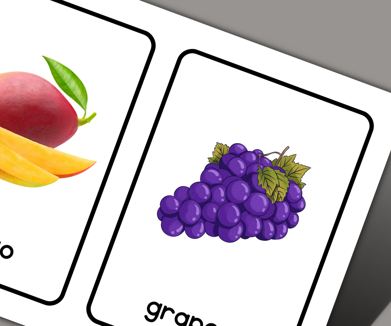 Printable Fruit Flashcards Printable Flashcards Fruits - Etsy