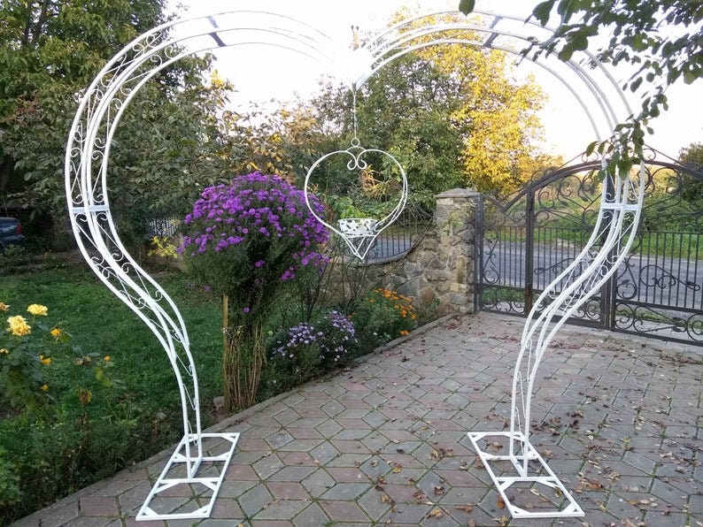 Wedding Heart Metal Arch Floral Arch Ceremony Flowers | Etsy
