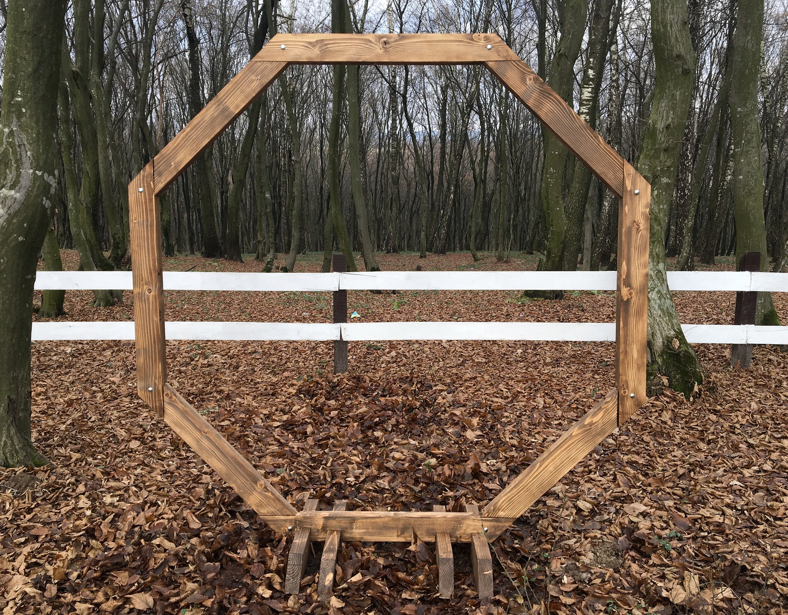 Octagon Wooden Wedding Arch /wedding Decor Natural Wood/ | Etsy