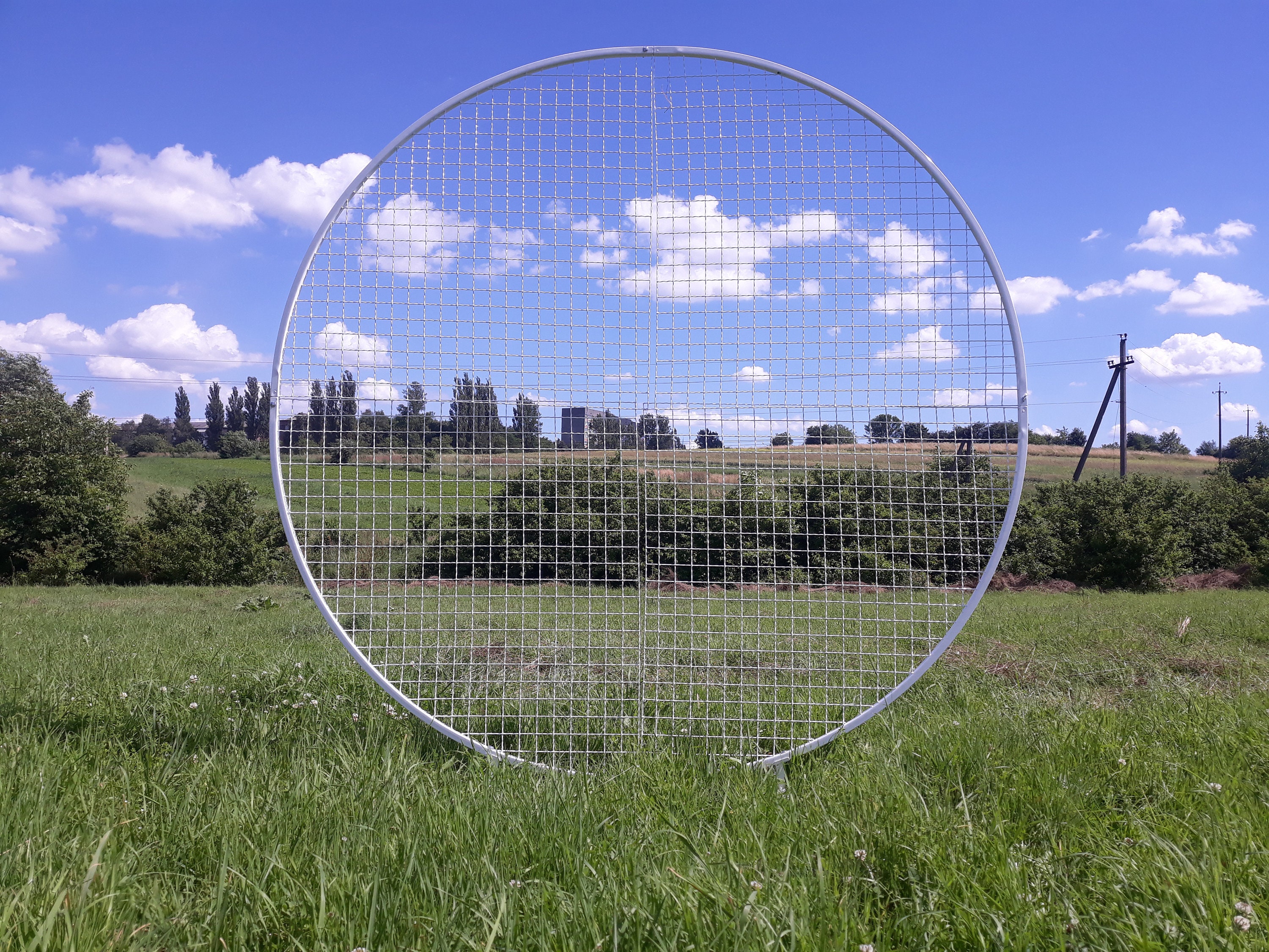 Round Mesh Metal Arch/wedding Arch Metal/ Floral Arch Ceremony - Etsy