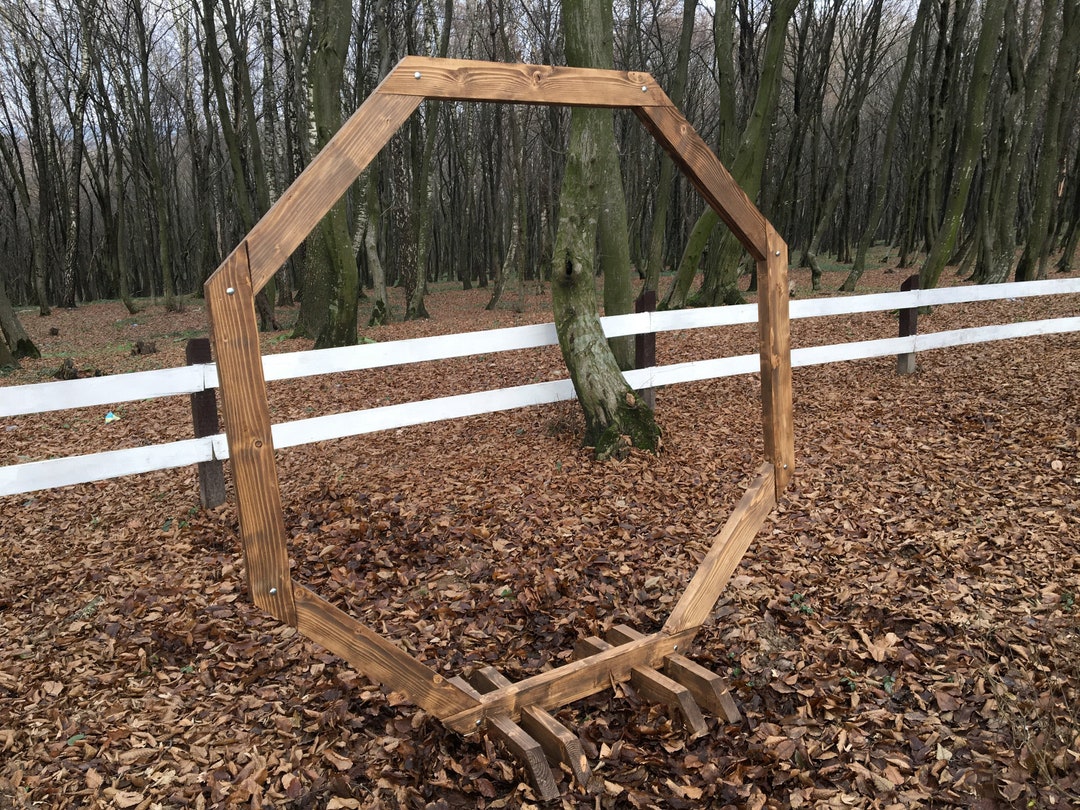 2025 Octagon Wooden Wedding Arch /wedding Decor Natural Wood/ Wooden ...
