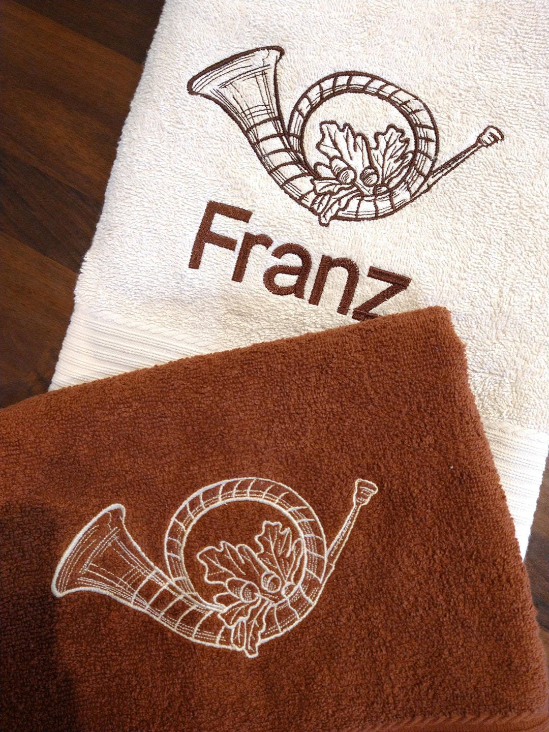 Hunting Horn Bath-shower-sauna Towel With Hunting Horn Motif and ...