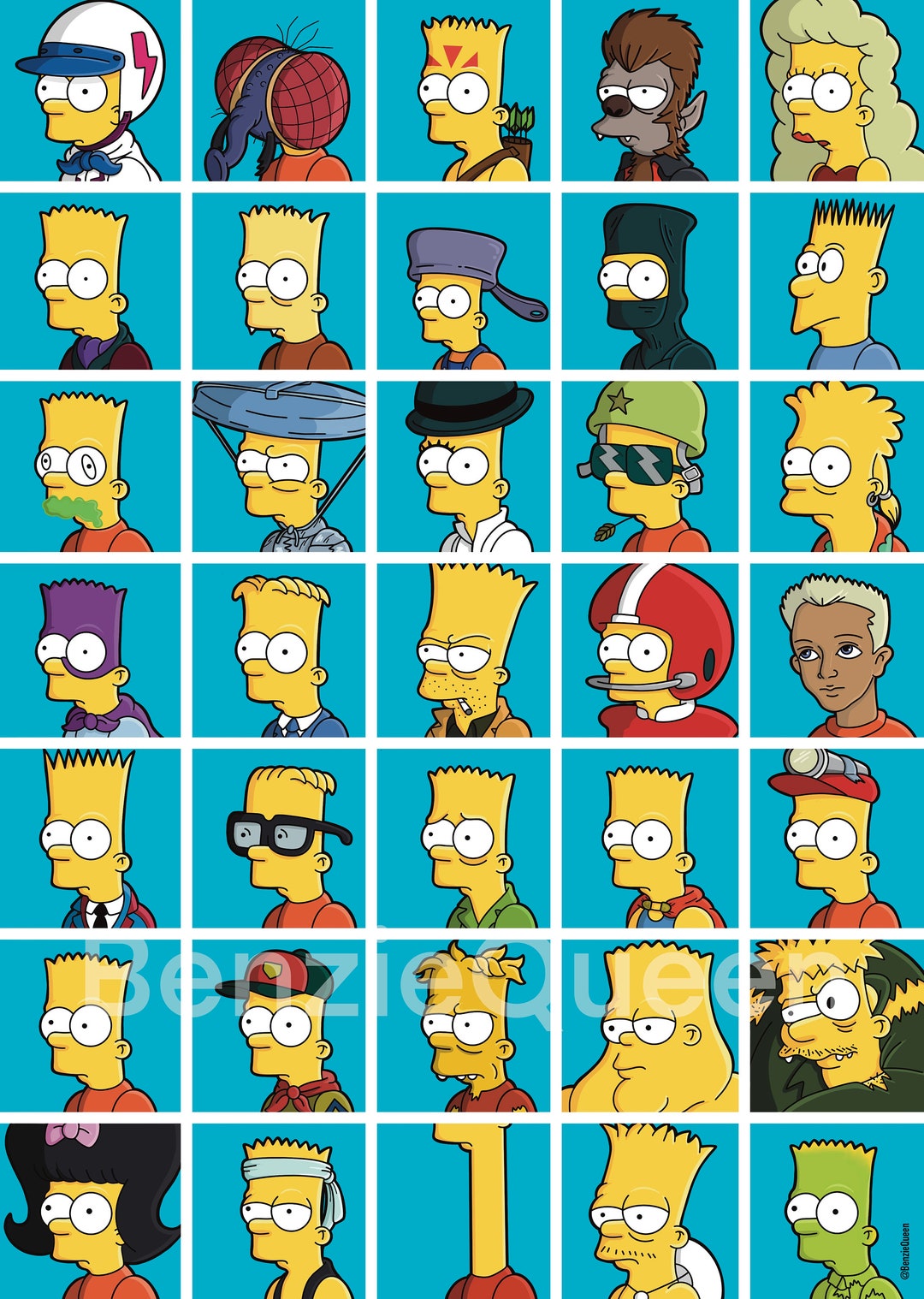 Bart Simpson Face Front
