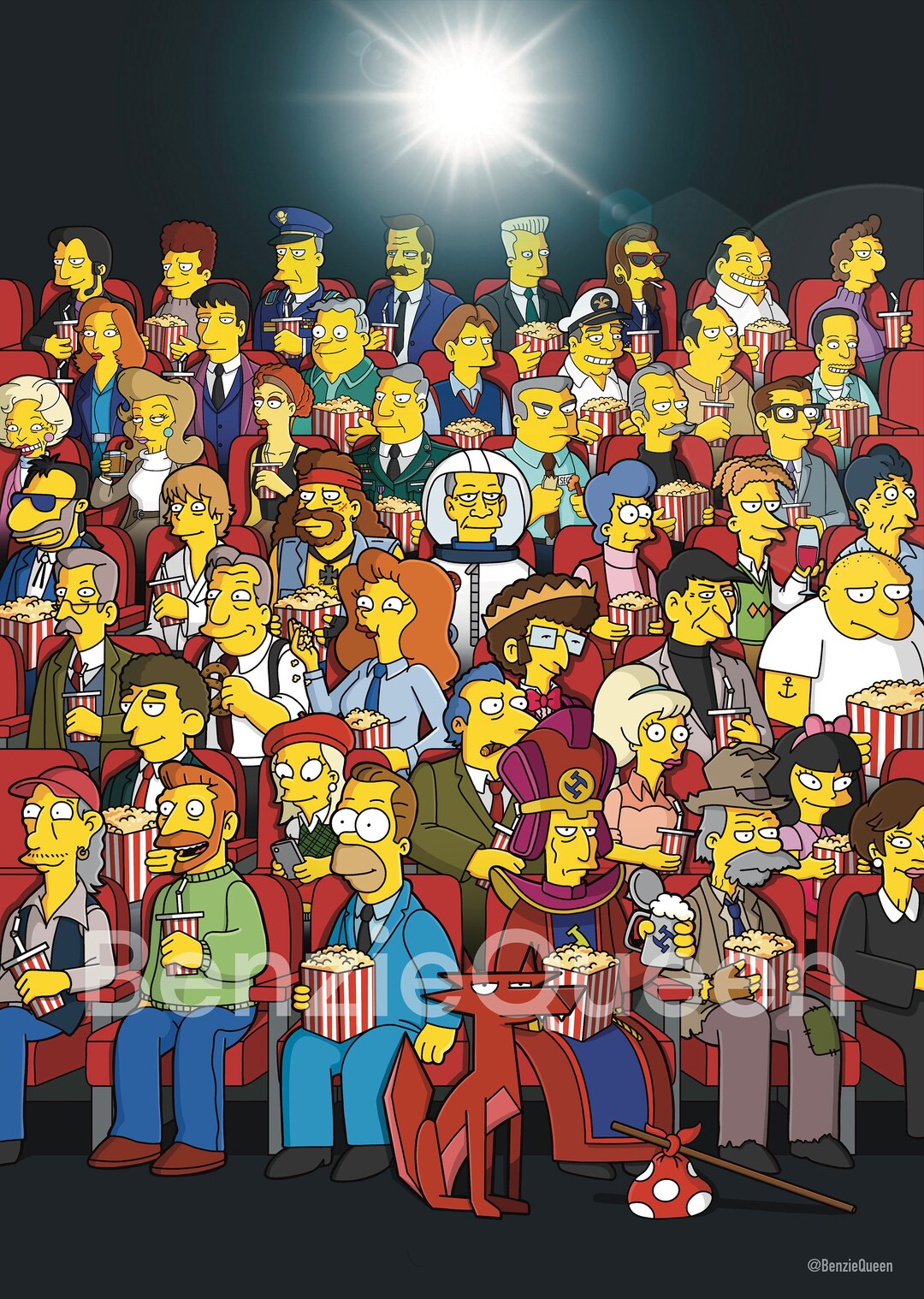 Los Simpsons Invitados - Lámina artística de gran formato A3 - Etsy México