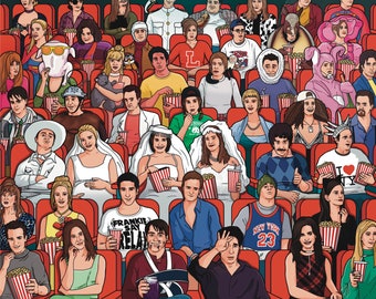 Friends Print Pop Line Art Instant Download Illustration TV Printable ...