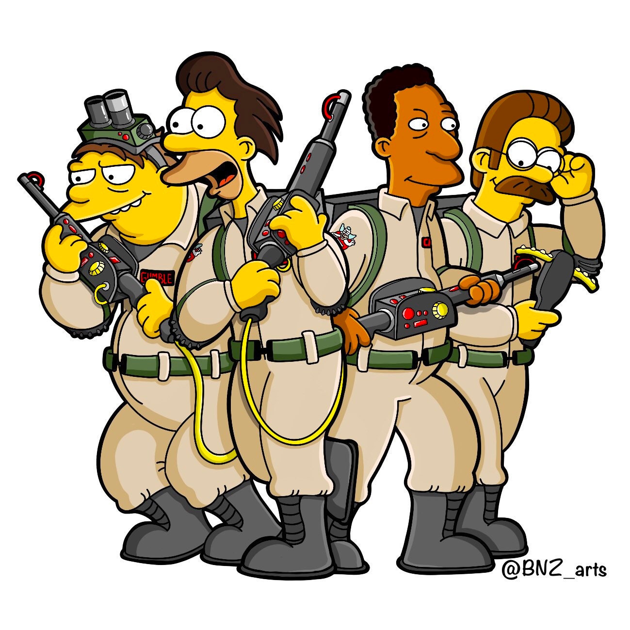 Who You Gonna Call Ghostbusters Simpson Style Sticker - Etsy UK