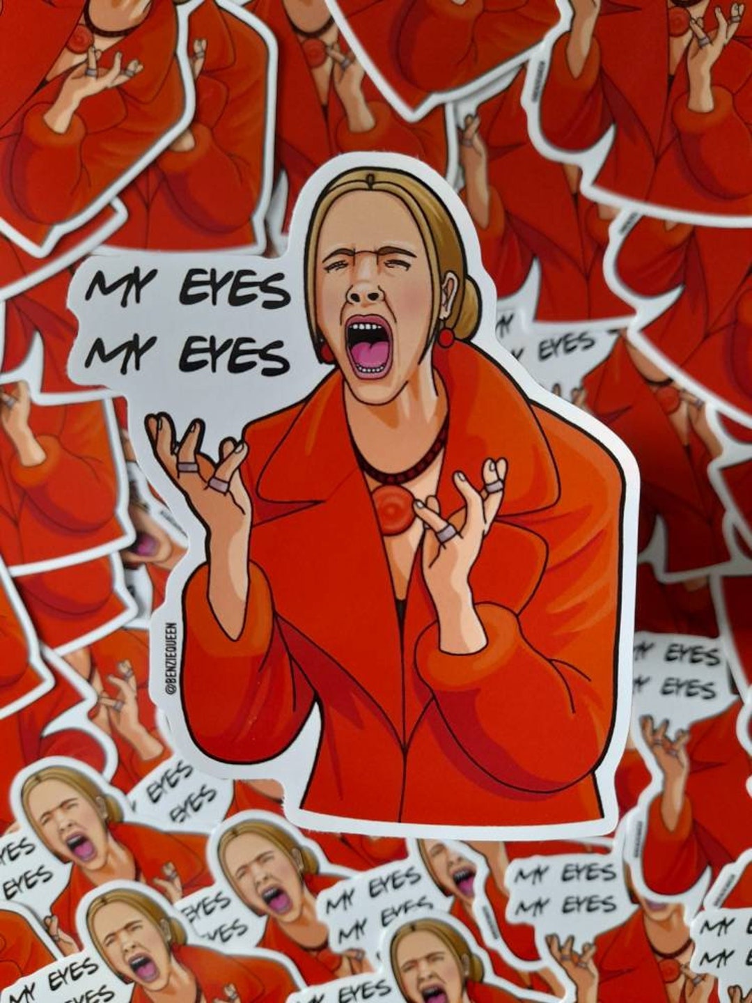 My Eyes Phoebe Buffay Lisa Kubrow Friends Tv Show Vinyl 10cm Sticker - Etsy
