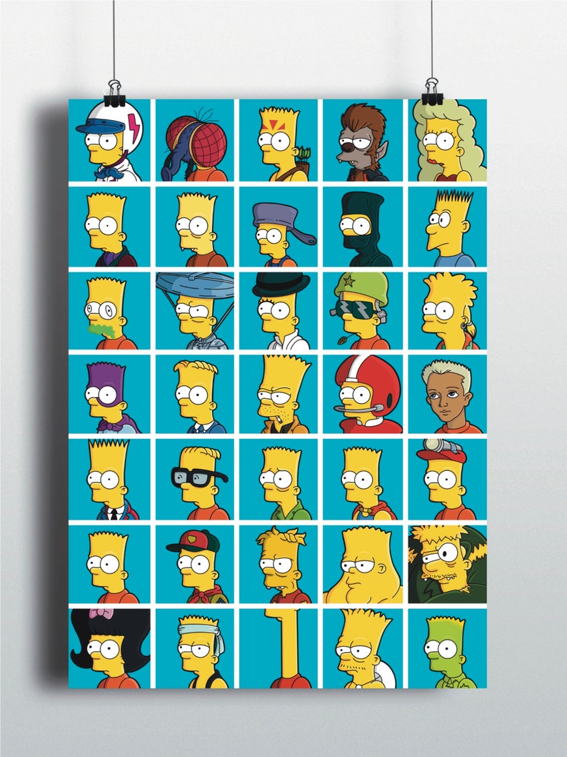 Bart Simpson-a3 Heavyweight Art Print - Etsy