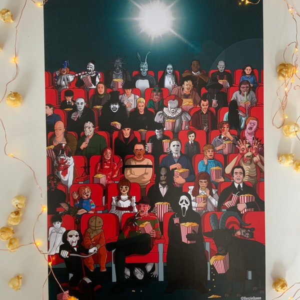 Horror Movie Villains Poster - Etsy