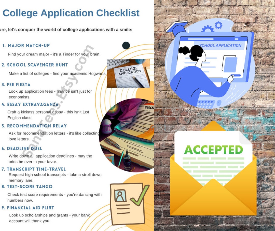 College Application Checklist, PDF Downloadable. Your College ...