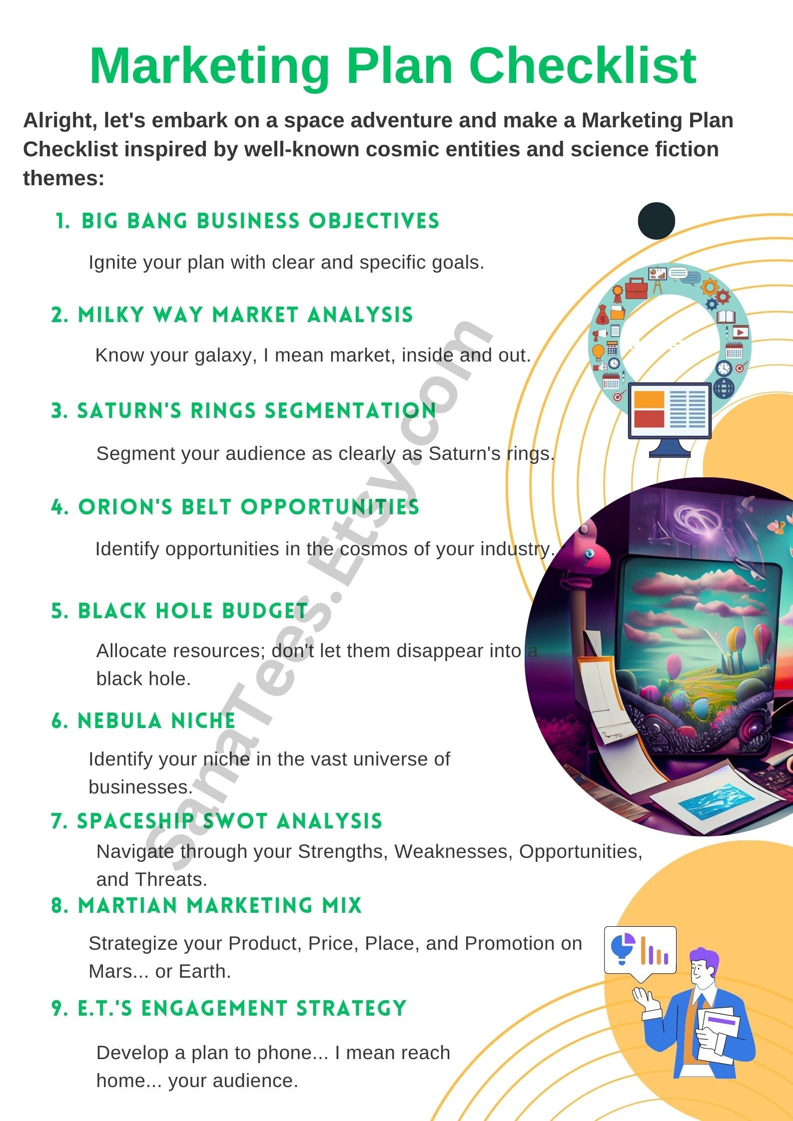 Marketing Plan Checklist PDF Downloadable. Your Marketing - Etsy