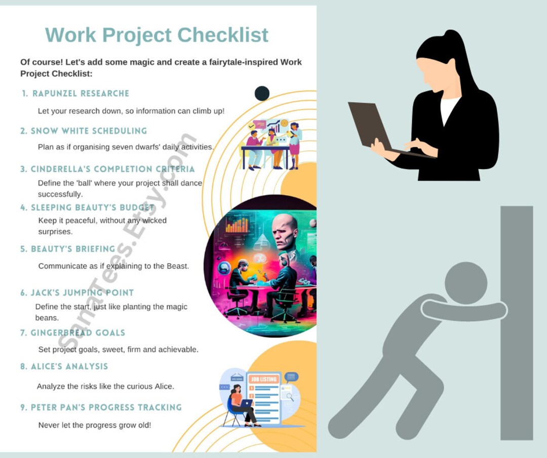 Work Project Checklist, PDF Downloadable. Your Work Project Guide ...