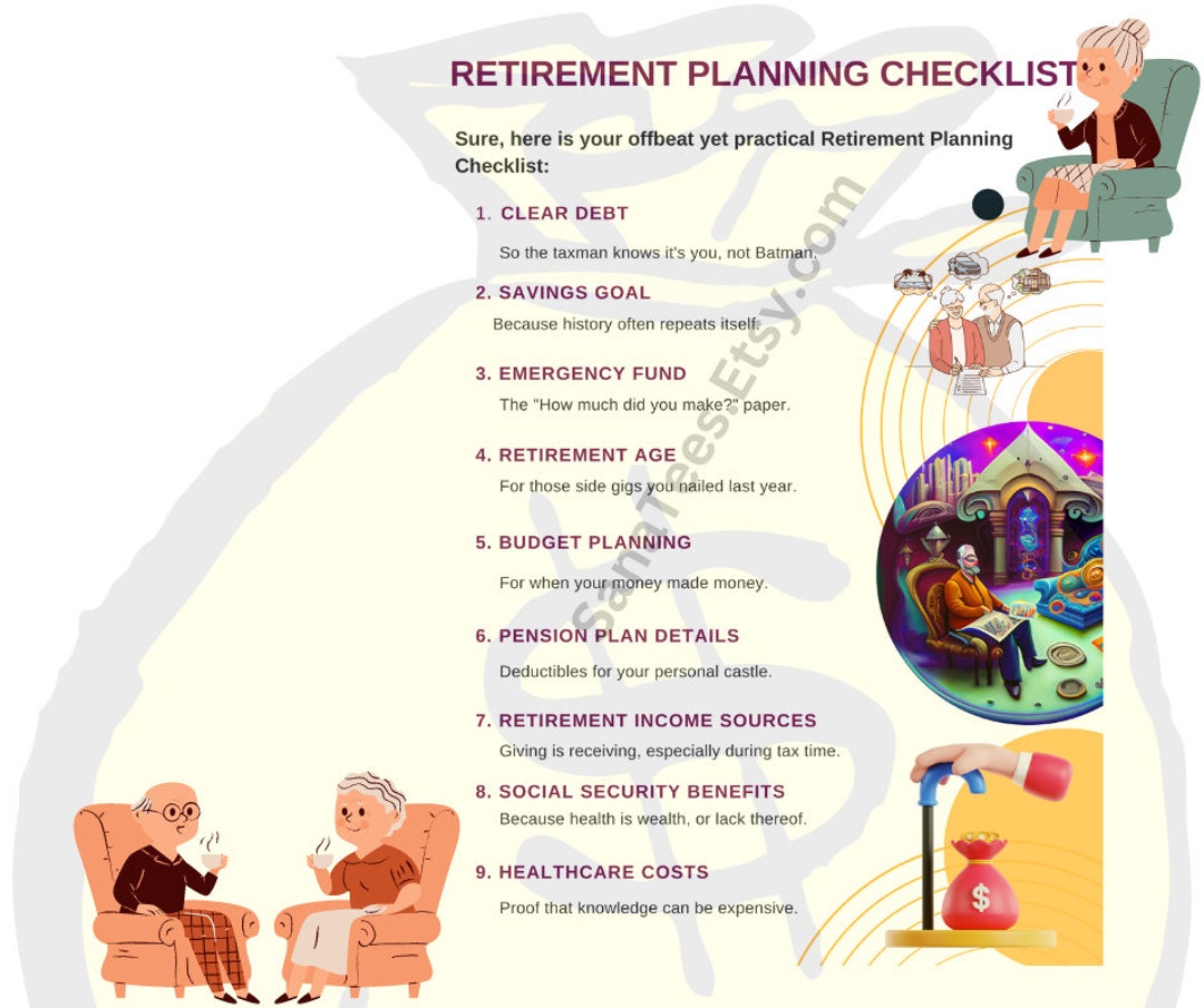 Retirement Planning Checklist, PDF Downloadable. Your Retirement ...