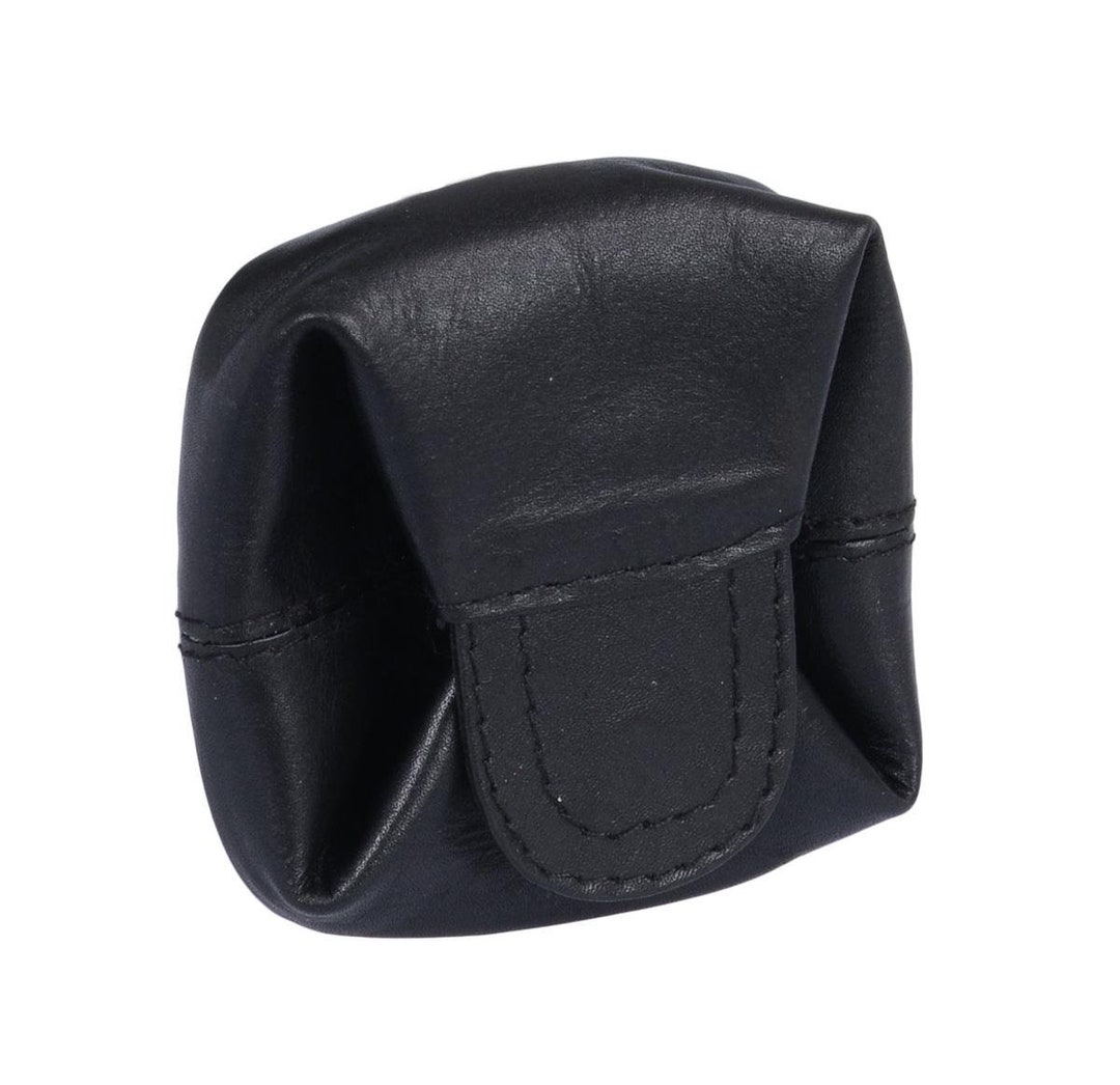 Very Small Money Bag Men's Coin Purse, Viennese Box, Leather, Black - Etsy