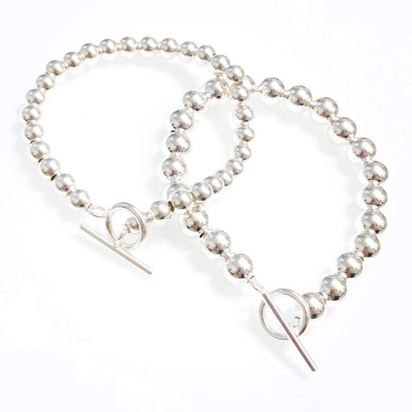 Silver Ball Bracelet - Etsy