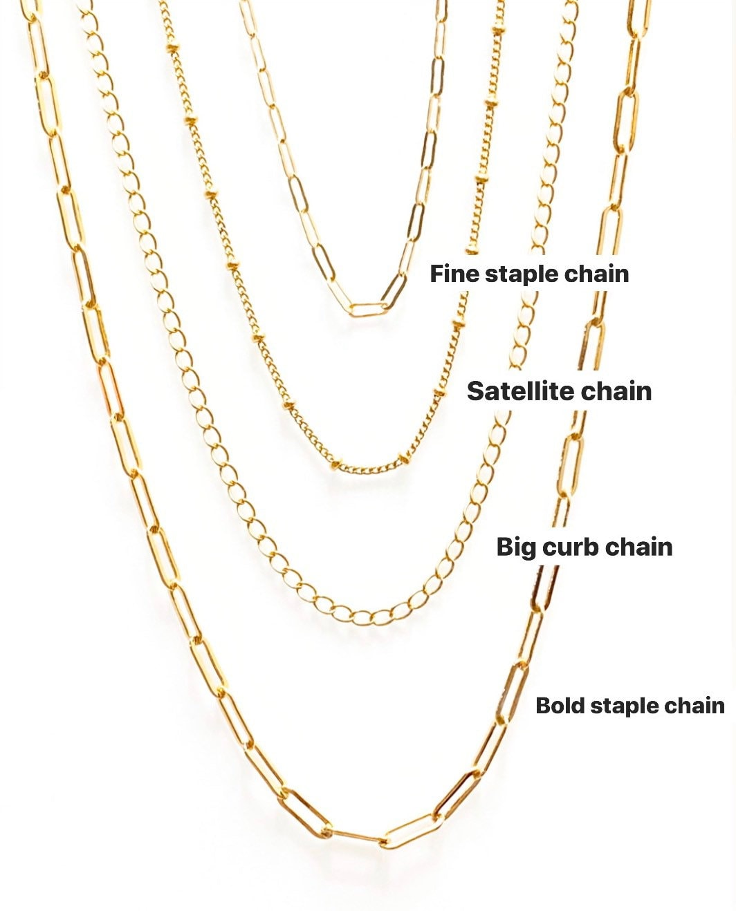 Fine and Bold Staple Chains and Bracelets 14K Gold-filled - Etsy