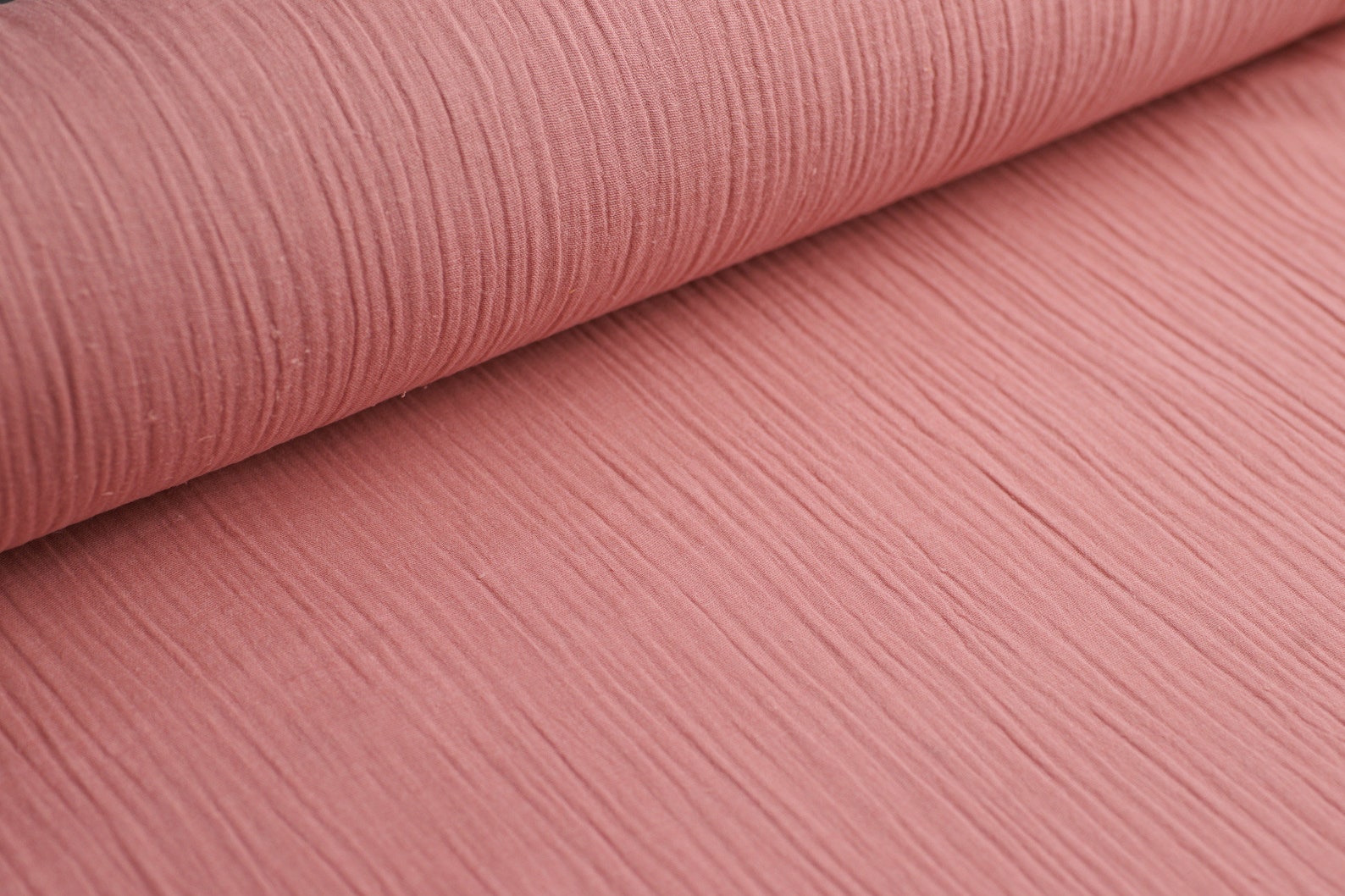 Musselin Stoff rose altrosa Uni Öko-Tex Double Gaze - Etsy.de