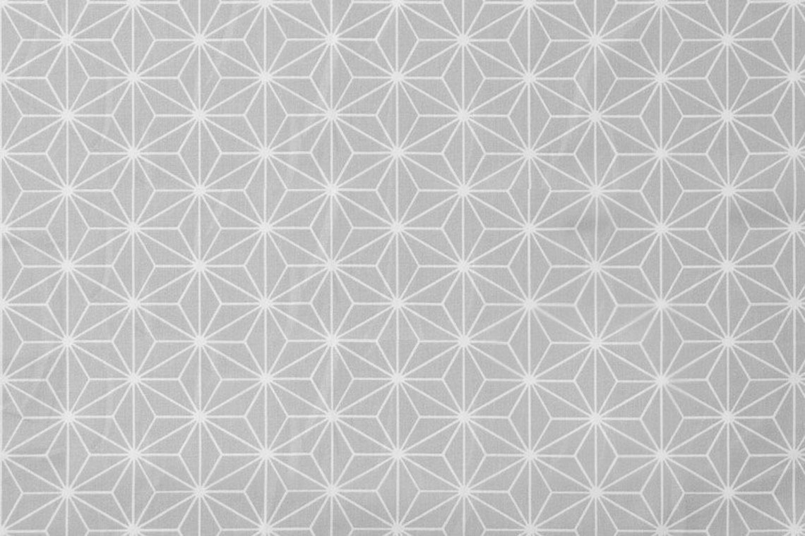 Poplin Cotton Fabric Grey Geometric Patterns Oeko-tex Class 1 - Etsy