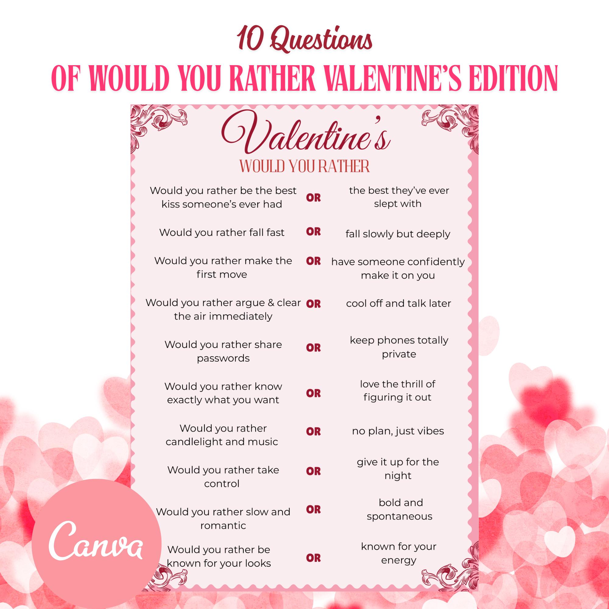 Adult Would You Rather – After Dark Edition (5x7 Printable Game) - Etsy