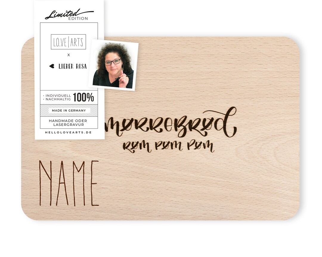 Wooden Board Smorrebrod with Name From Dear Rosa - Etsy