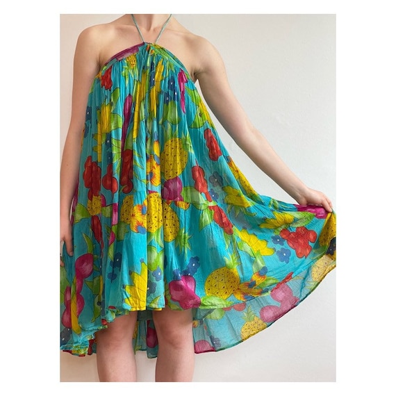 1980’s ‘René Derhy Paris’ Vintage Fruit Bowl Print Sk… - Gem