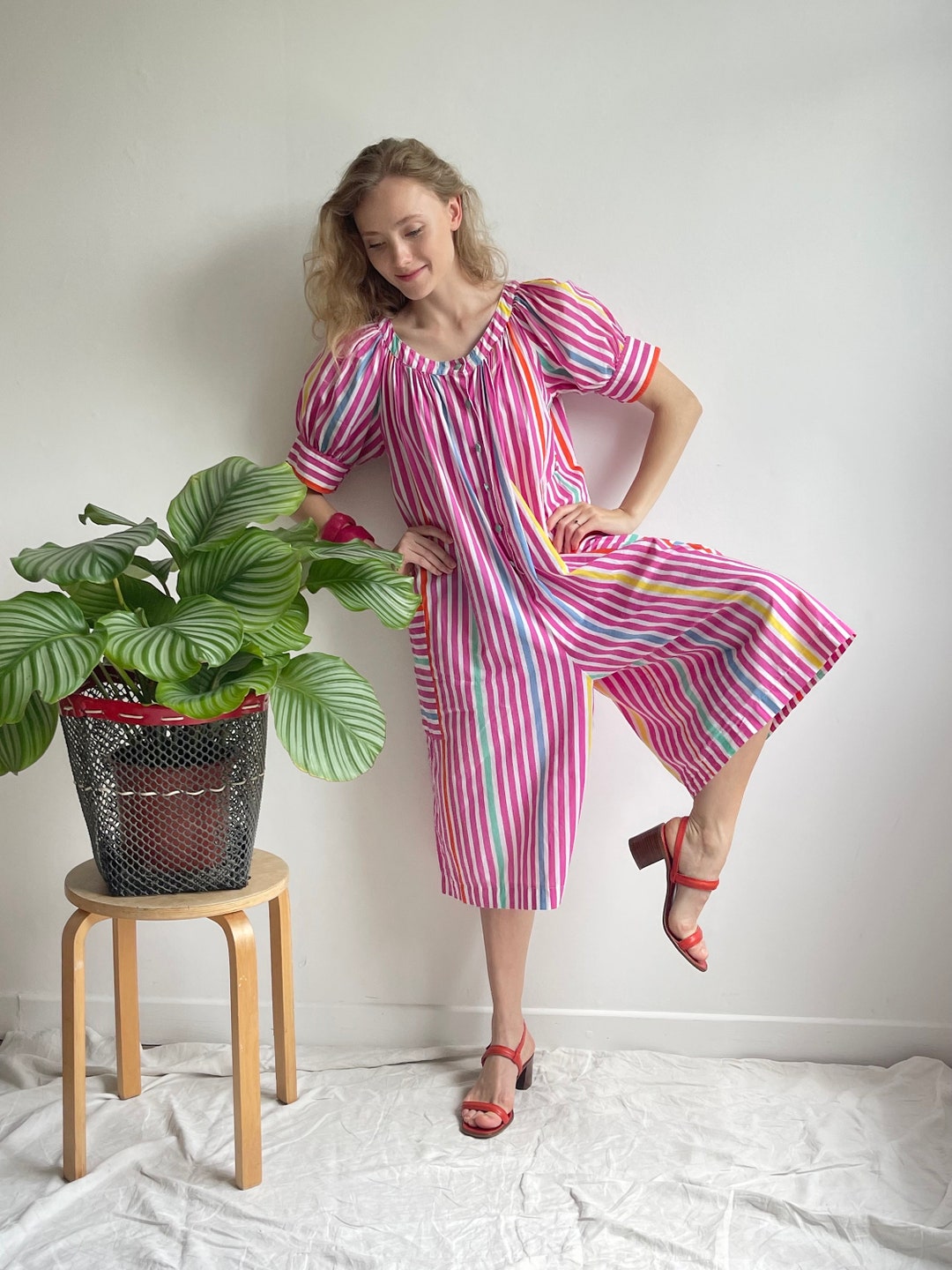 Vintage 1980s French ‘ted Lapidus Paris’ Made in France Festive Striped ...