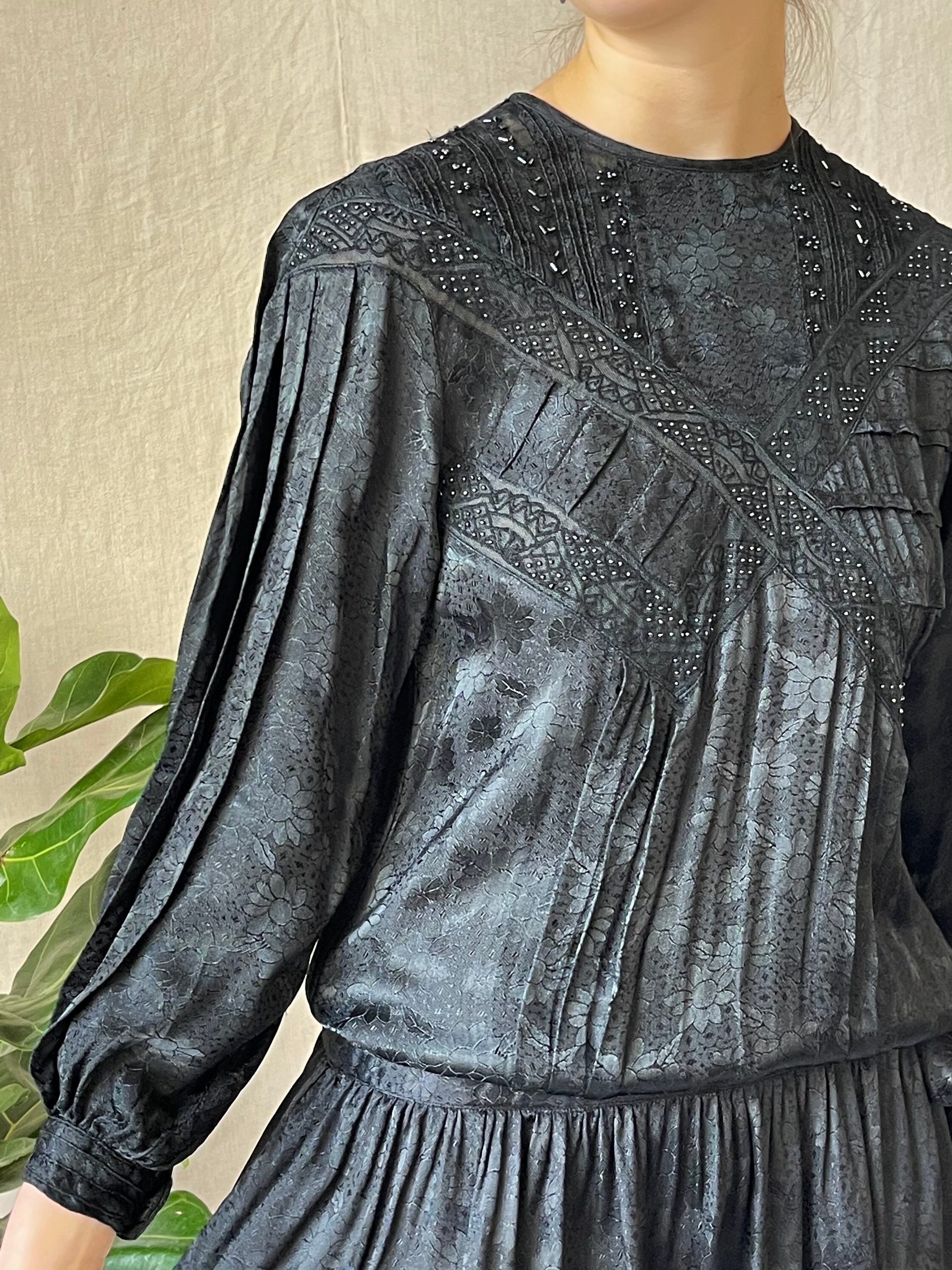 Elegant Circa 1980s Rene Derhy Paris Black Lace/embroidered/beaded ...