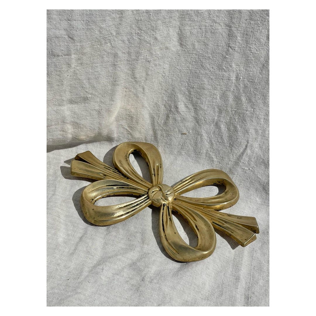 Vintage French Antique Brass Bow Knot Pan Stand Plant Pot Stand Gold ...