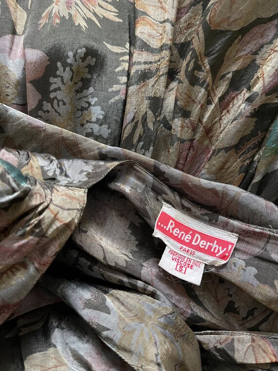 Vintage ‘Rene Derhy Paris’ 1980’s Khaki Botanical Bir… - Gem
