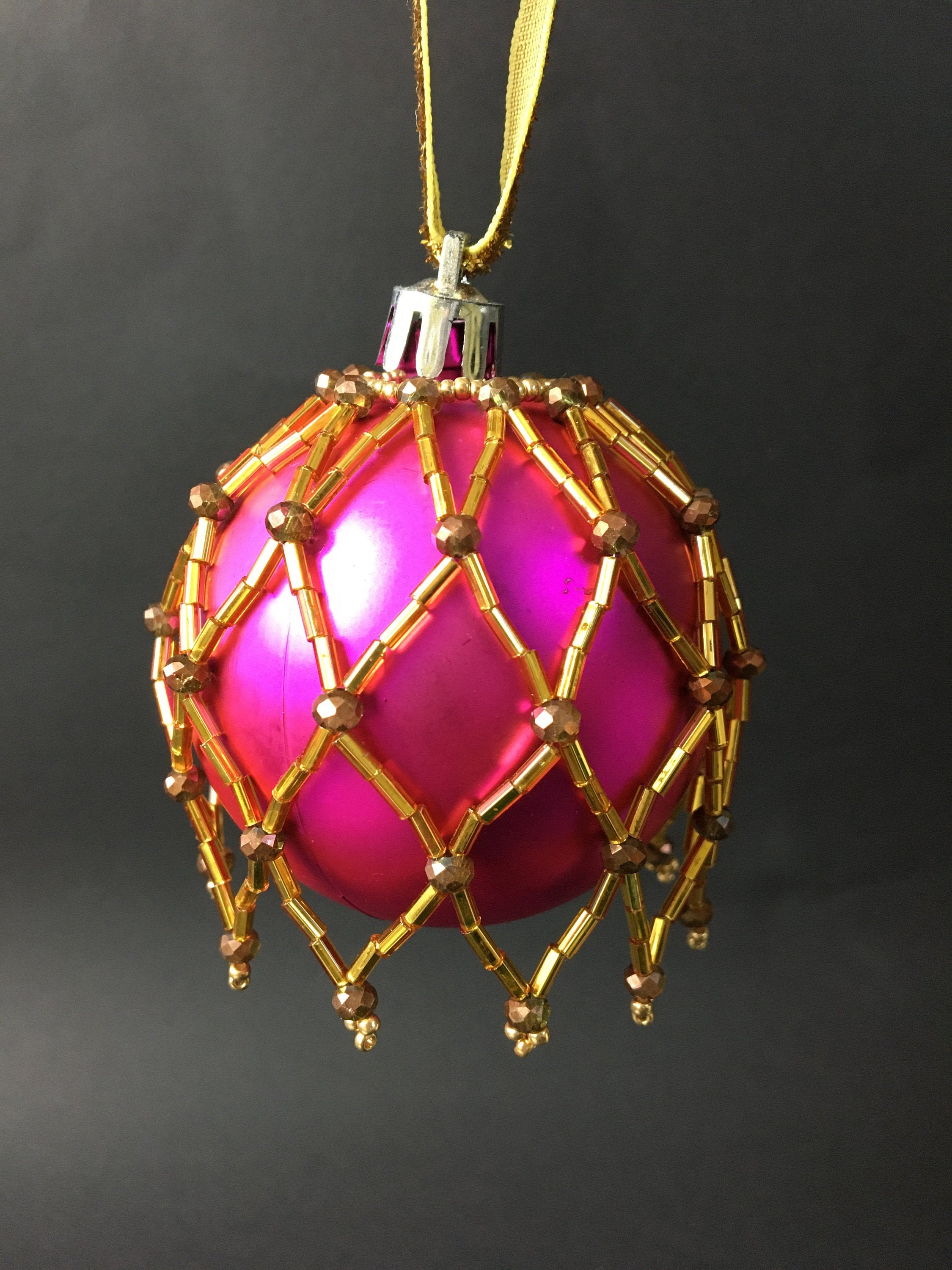 Beaded Bauble/ornament Cover and Bauble - Etsy