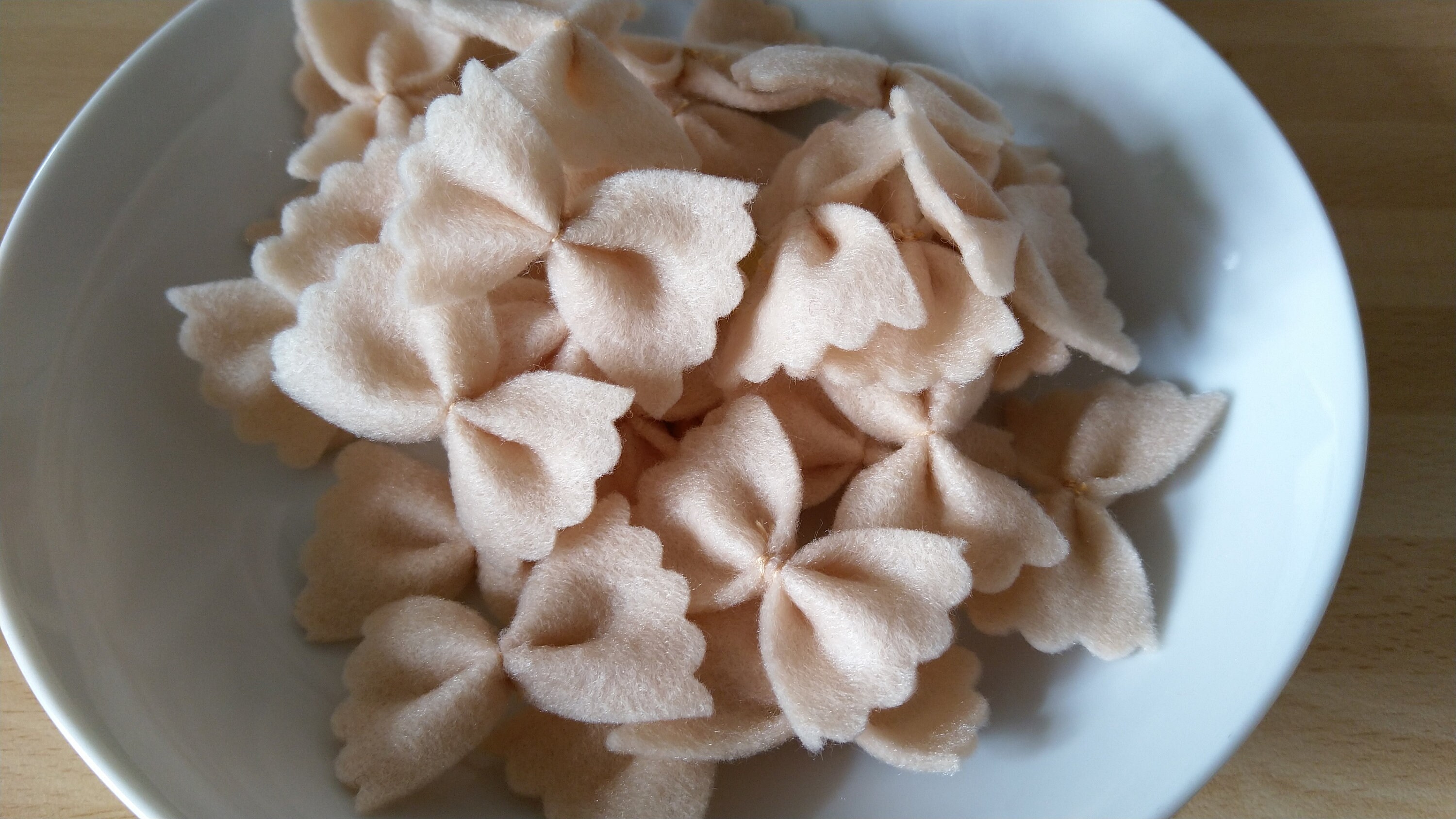 Felt Play Food - Pasta Bows - Etsy UK