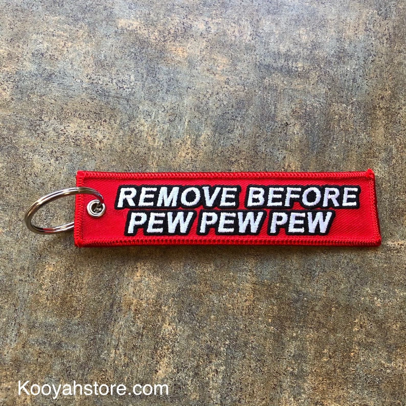 Remove Before Firing Keychain: Embroidered Chamber Flag - Etsy