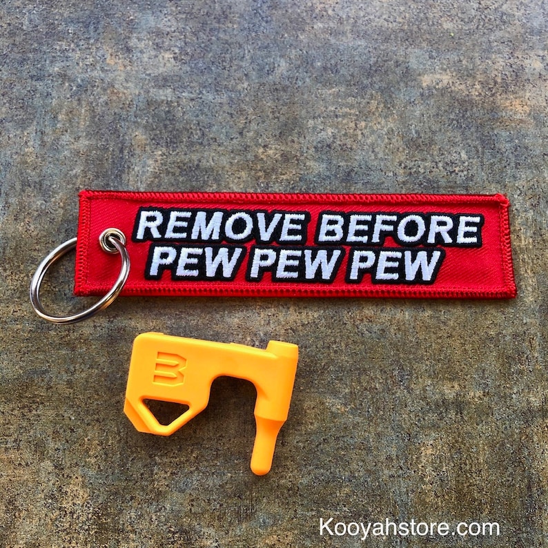 Remove Before Firing Keychain: Embroidered Chamber Flag - Etsy