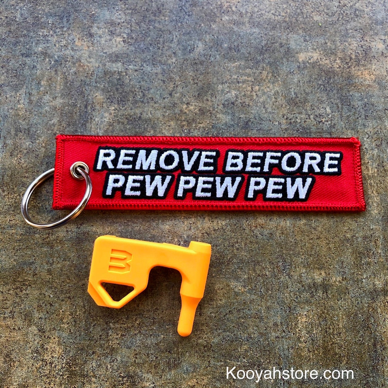 Remove Before Firing Keychain: Embroidered Chamber Flag - Etsy