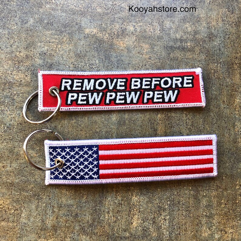 Remove Before Firing Keychain: DIY Chamber Flag, USA Flag - Etsy