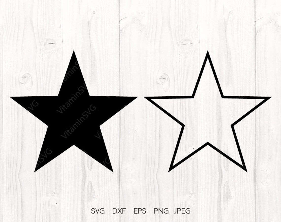 Star SVG 2 Stars SVG Star Outline Svg Cricut Downloads | Etsy