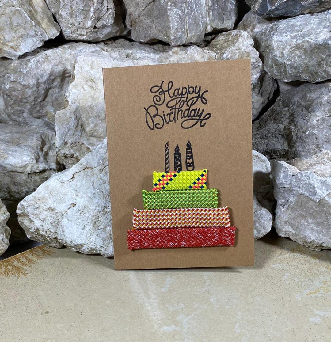 Greeting Card / Congratulations Card Birthday Gift Upcycling Climbing ...