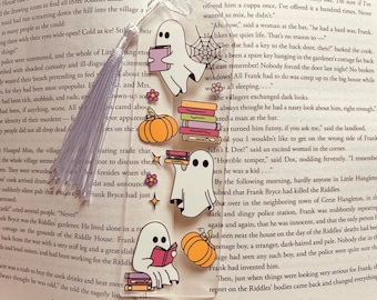 Kawaii Ghost Bookmarks Cute Bookmarks Spooky Acrylic Bookmark - Etsy