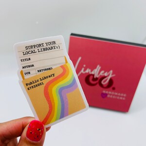 Library Sticker - Etsy