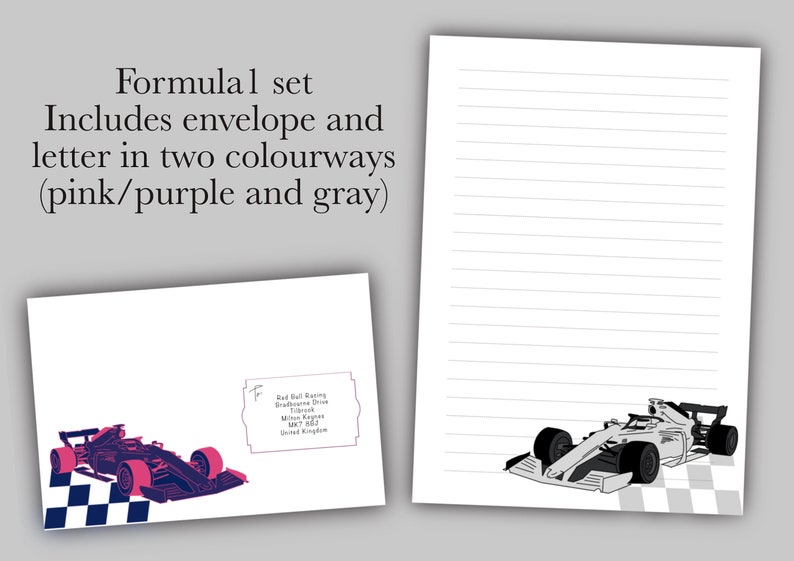 Formula 1 Stationery Sets F1 Letter - Etsy
