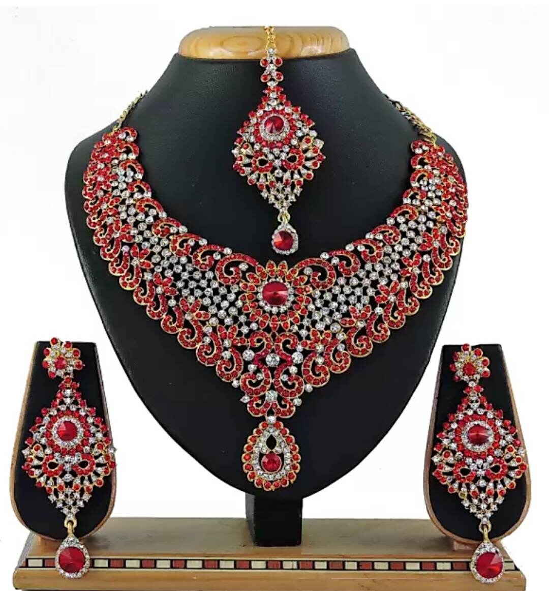 Rhinestone Indian Traditional Wedding Bridal Wear Gold Plated - Etsy