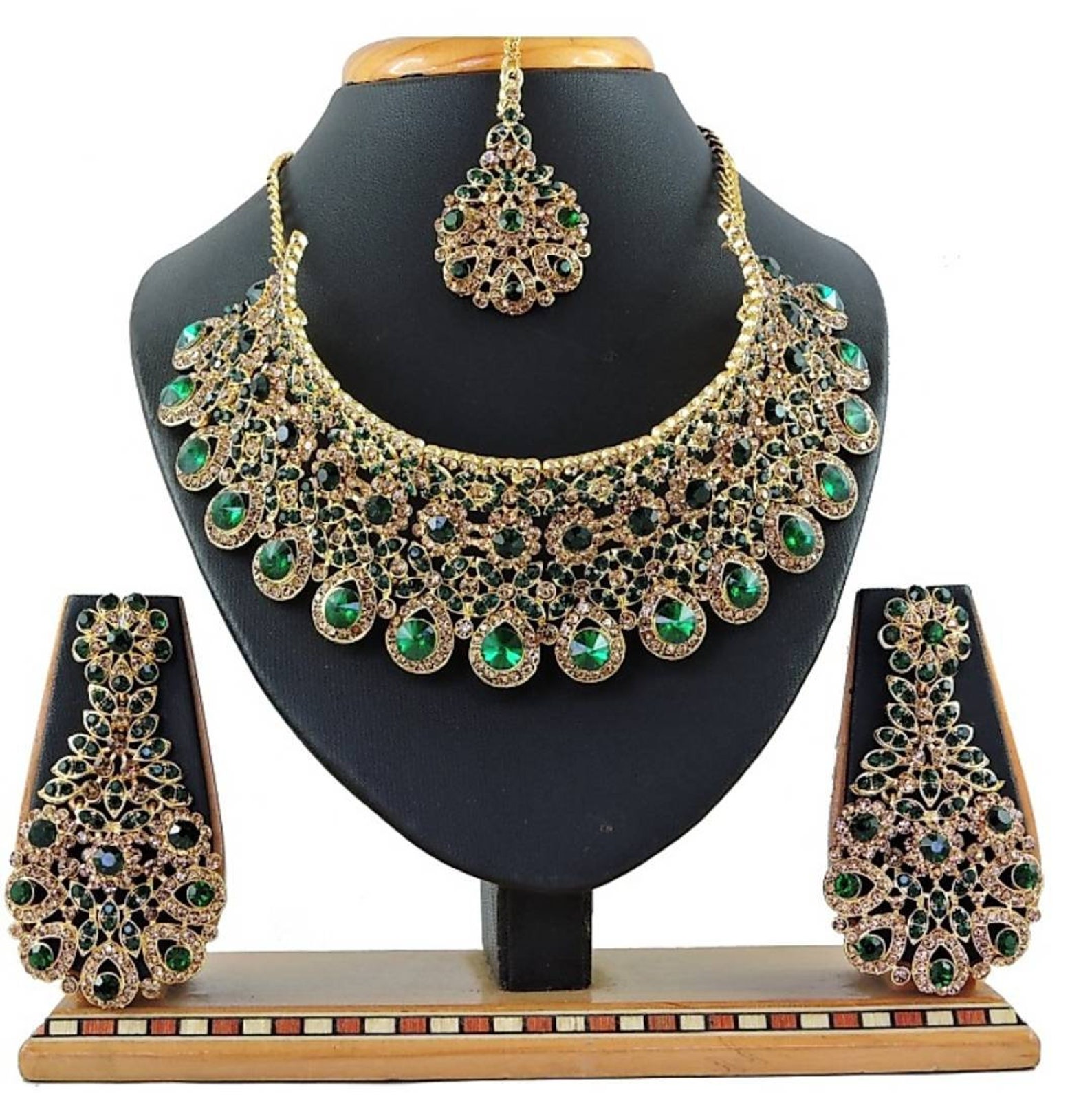 Choker Indian Bridal Jewelry Set ethnic Traditional Wedding - Etsy